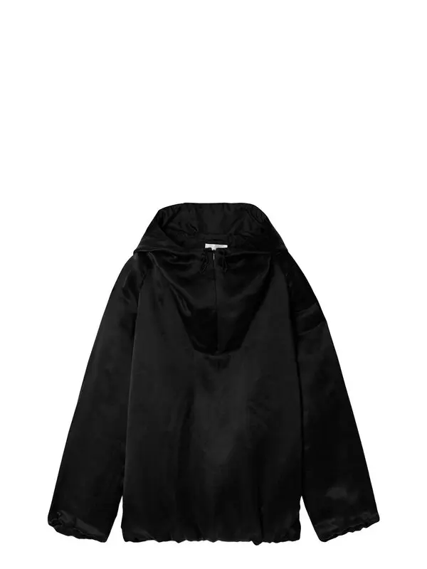 THE ROW Garel Satin Hoodie - Black