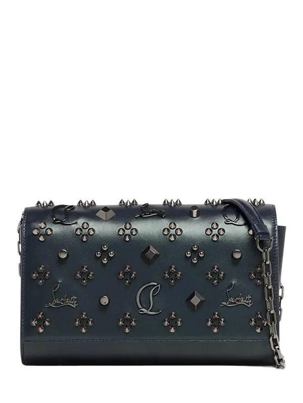 CHRISTIAN LOUBOUTIN Paloma Loubinthesky Clutch - 4331 Zaffirogun Metal
