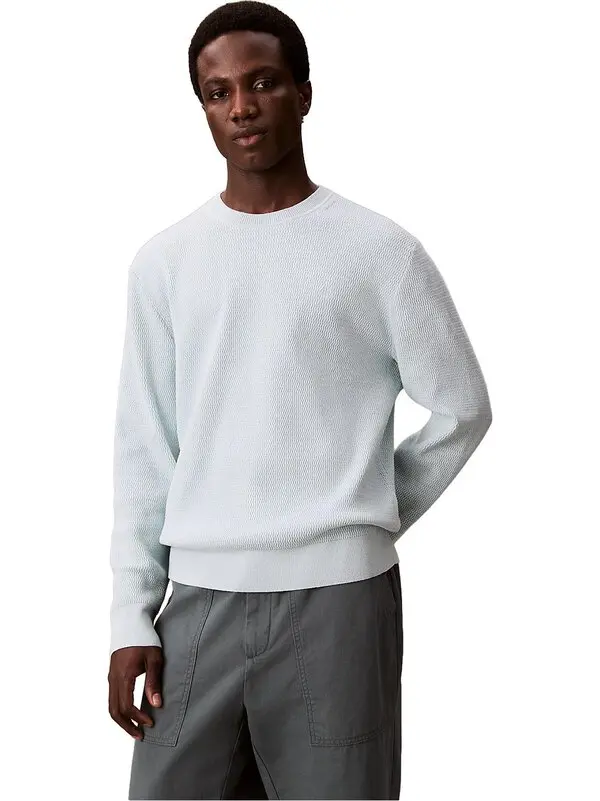 Calvin Klein Relaxed Textured Sweater - Winter Sky