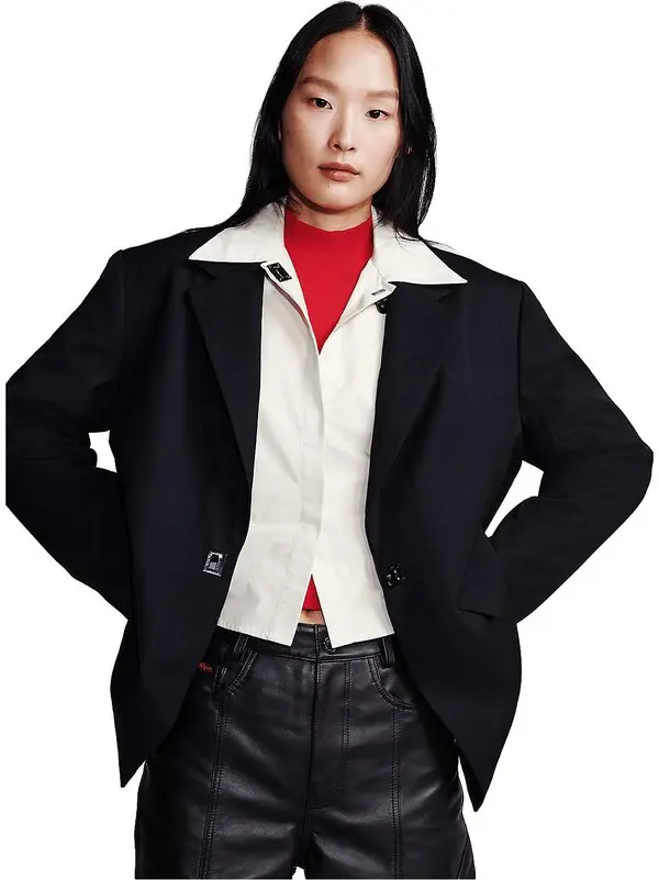 Calvin Klein Relaxed Tailored Blazer - Black