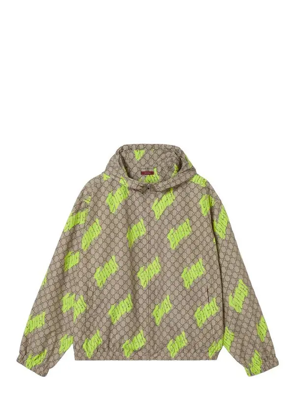 Gucci Printed Poplin Tech Zip Jacket - Beige