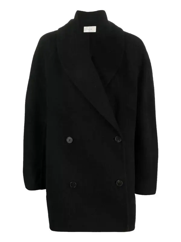 THE ROW Polli Double-breasted Coat - Black