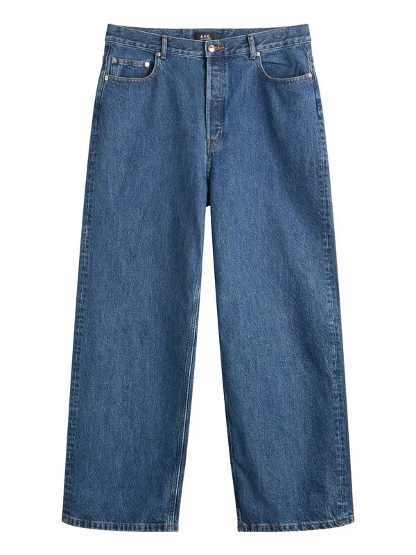 A.p.c. Aaron Wide Denim Jeans - Washed Indigo