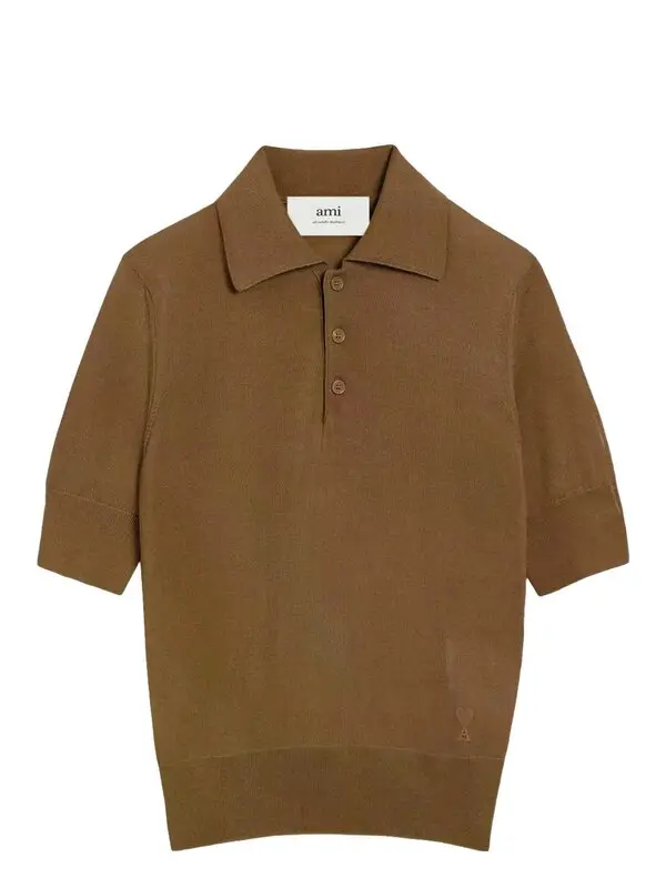Ami De Coeur Cotton Polo Shirt - Brown