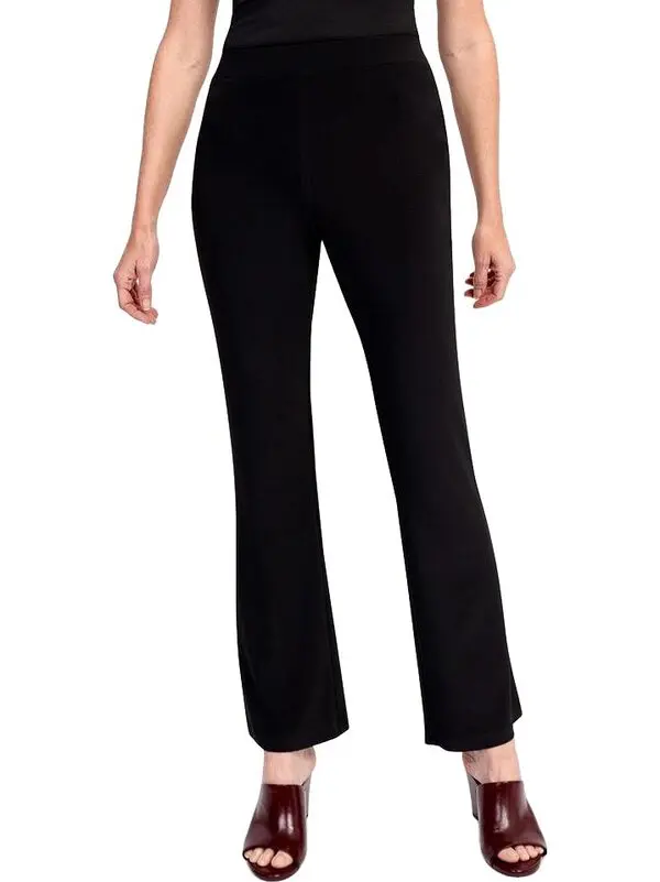 Alembika Slinky Knit Kick Flare Pants - Black