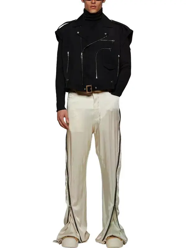 Rick Owens Cropped Biker Vest - Black