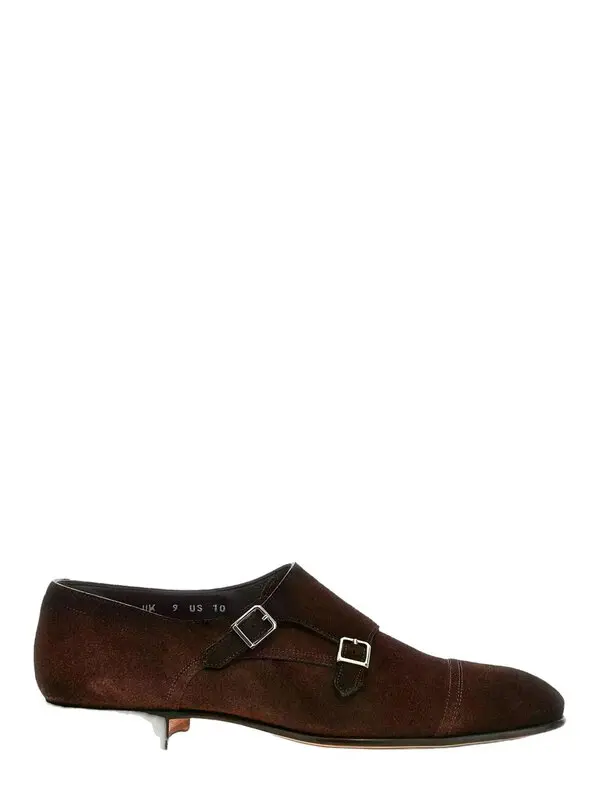 Santoni Alex Suede Loafers - Brown