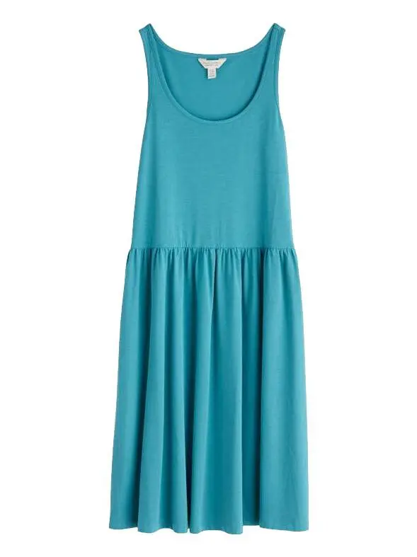 SEASALT CORNWALL Organic Cotton Stretch Jersey Tank Dress - Poseidon
