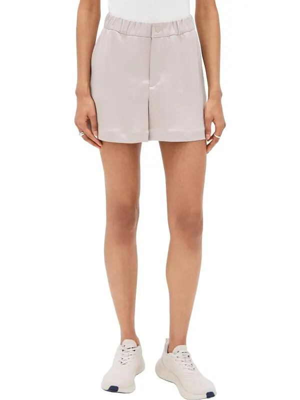 Varley Sarka High-rise Shorts - Silver Cloud