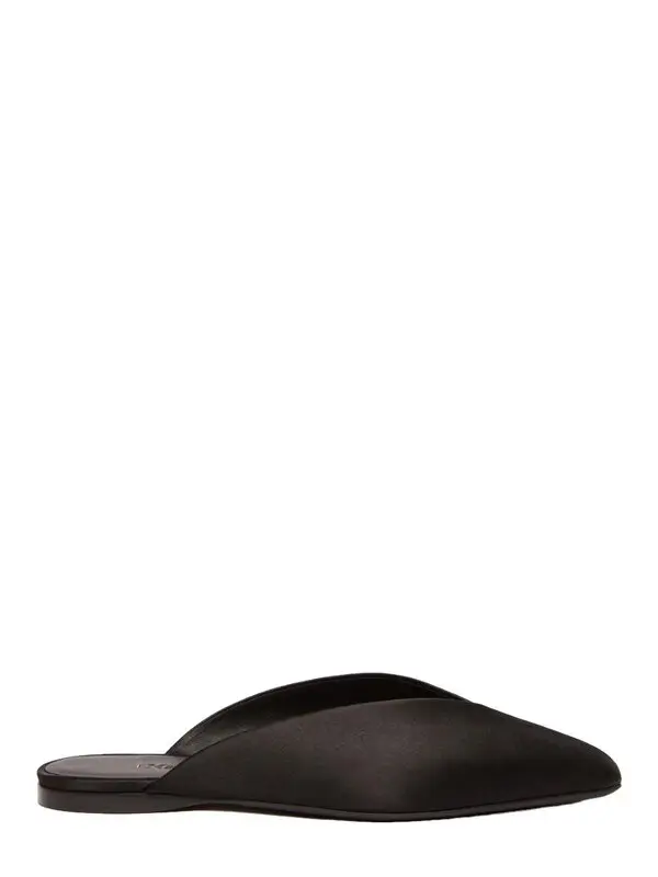Max Mara Viscose And Silk Satin Mules - Black