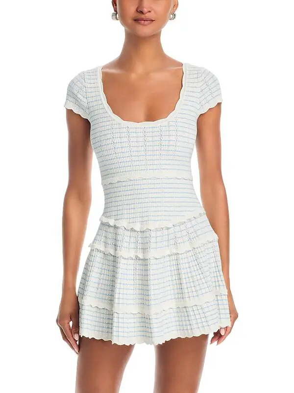 LoveShackFancy Elisavette Smocked Mini Dress - Sailor Stripes