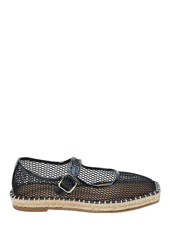 Matisse Mary Jane Espadrille Flats - Black
