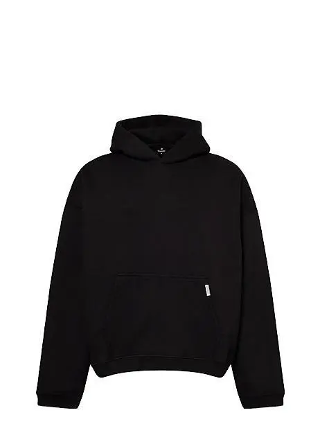 REPRESENT Cotton Hoody With Boxy Logo - Black