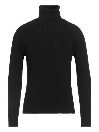 Alpha Studio Turtleneck Merino Wool Top - Black