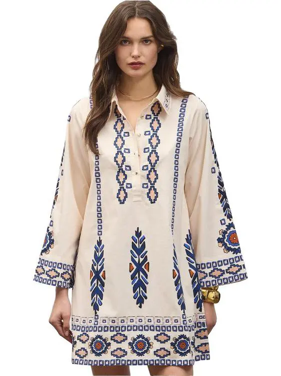 Figue Jamie Tunic Dress - Beige