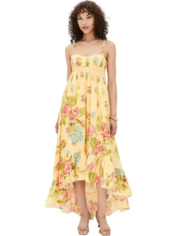 Hemant & Nandita Floral Print High-low Maxi Dress - Multi