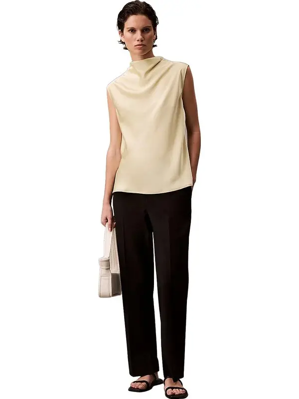 Calvin Klein Refined Stretch Tapered Trouser - Black