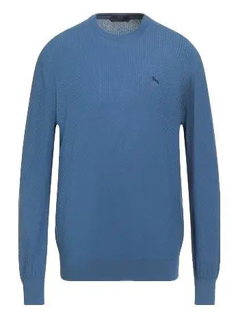 HARMONT & BLAINE Cotton Crewneck Sweater - Blue