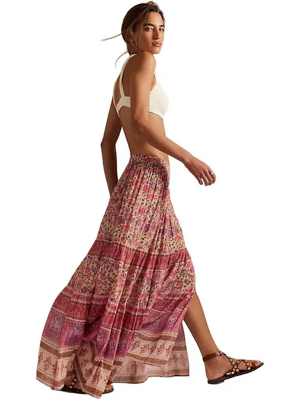 SPELL Elysian Maxi Skirt - Petunia