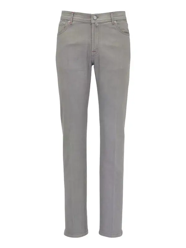 Kiton Logo-patch Jeans - Grey