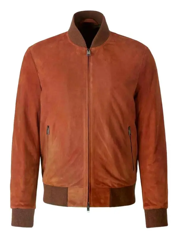Brioni Suede Bomber Jacket - Brown