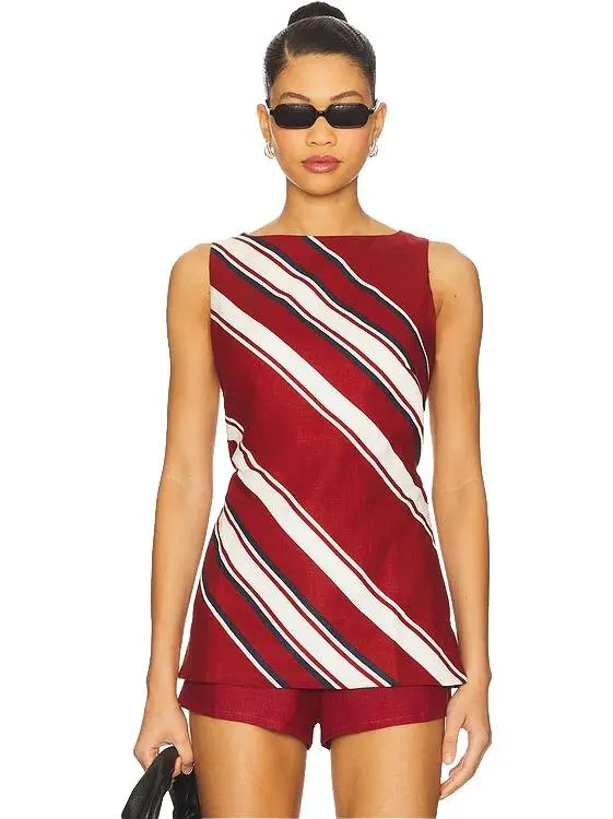 Faithfull The Brand Miel Tunic Top - Hydra Stripe