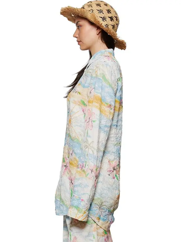 Christopher Esber Crimped Bahia Printed Shirt - Multi