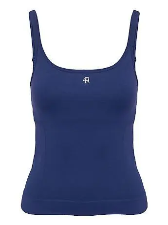 4TH & RECKLESS Dua Shoulder-straps Stretch-woven Vest - Navy
