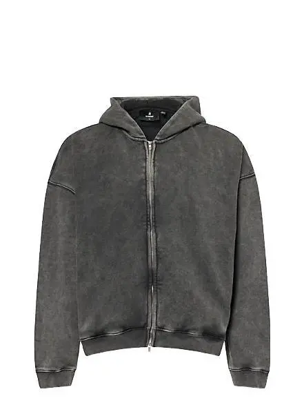 REPRESENT Boxy Zip-up Cotton Hoody - Vintage Grey