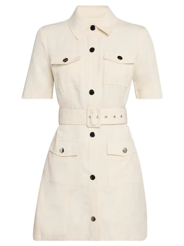 TOCCIN Lydia Short-sleeve Shirtdress - Bone