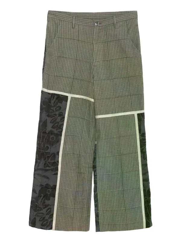 COMMUNS Checked Pants - Green