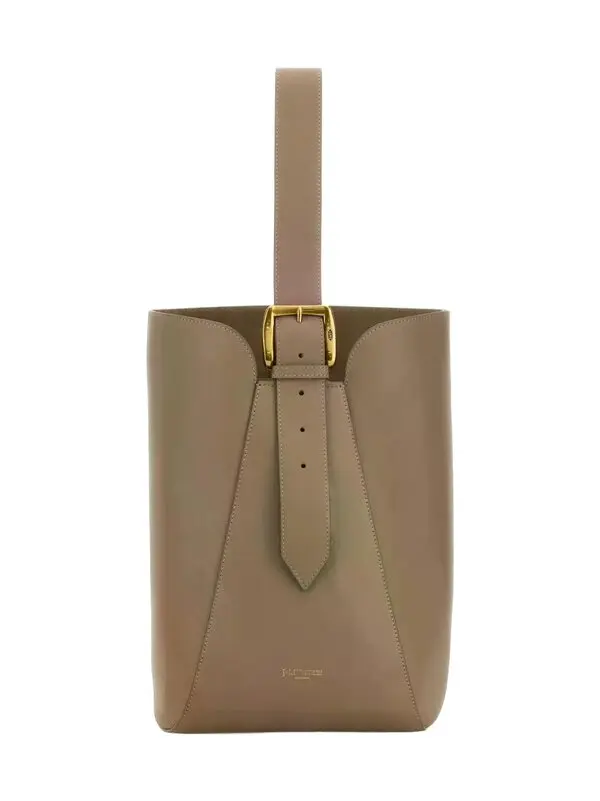 J & M DAVIDSON Leather Bucket Bag With Buckle Fastening - Brown