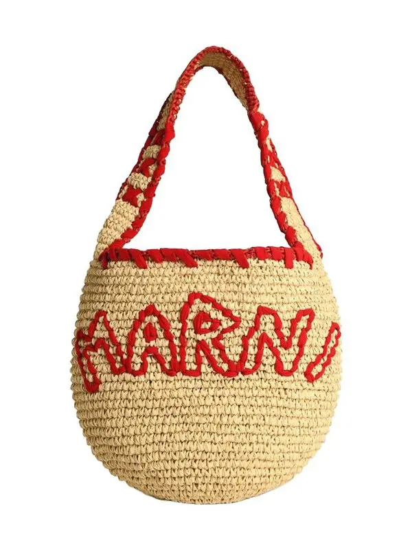 Marni Medium Hobo Nassa Bag - Beige