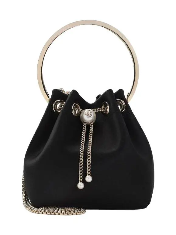 JIMMY CHOO Handbag Crafted From Satin - Black