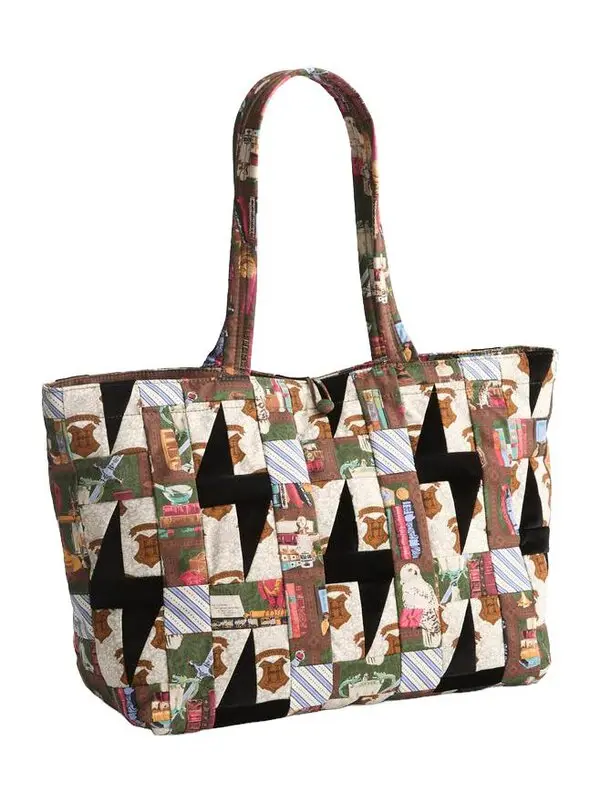 VERA BRADLEY Harry Potter™ Hogwarts Library Patchwork Hathaway Tote Bag - Black