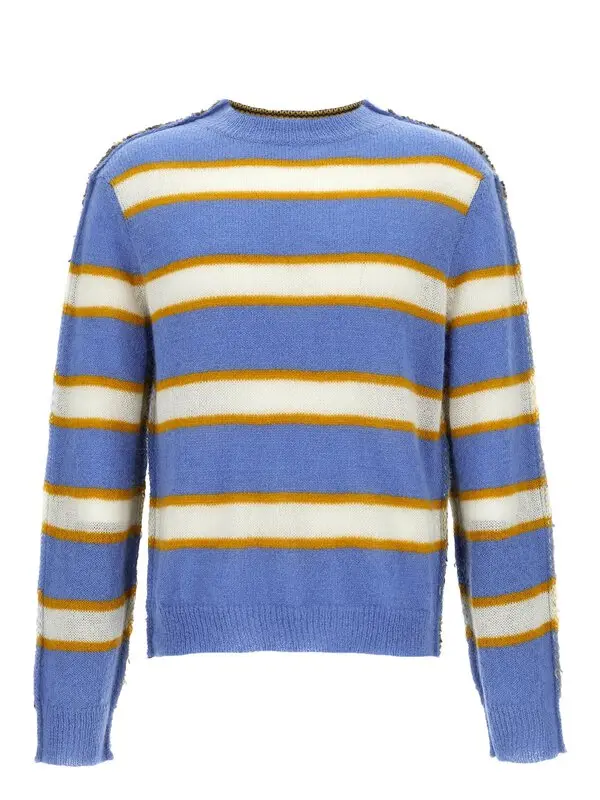 Marni Contrast Back Striped Mohair Sweater - Multicolor