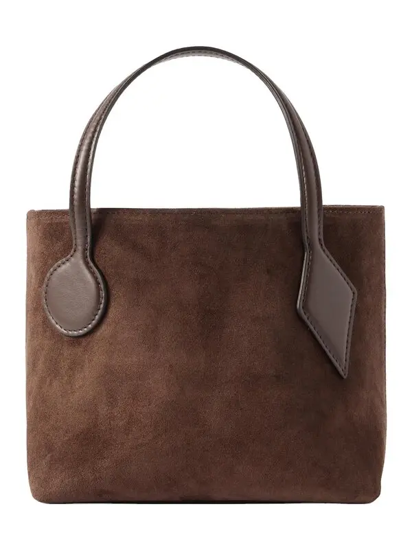 LIFFNER Micro Leather-trimmed Suede Tote - Brown