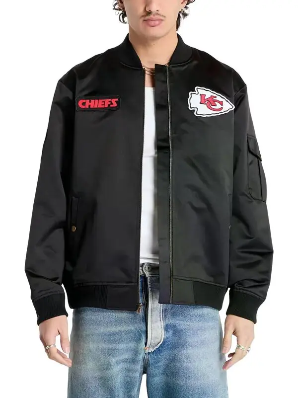 Mitchell & Ness Nfl Team Leader Jacket - Black