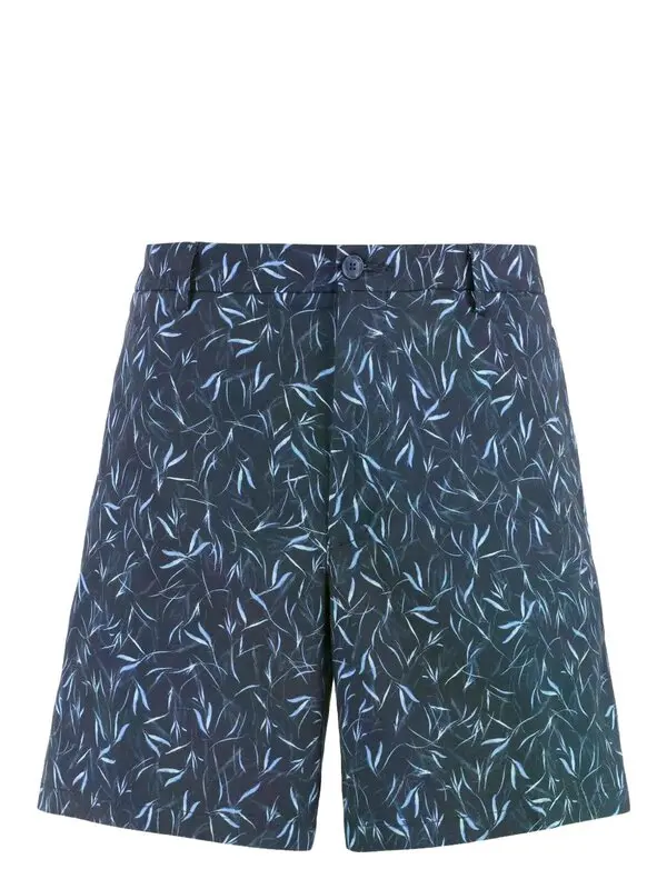 Hugo Boss Floral-print Bermuda Shorts - Blue