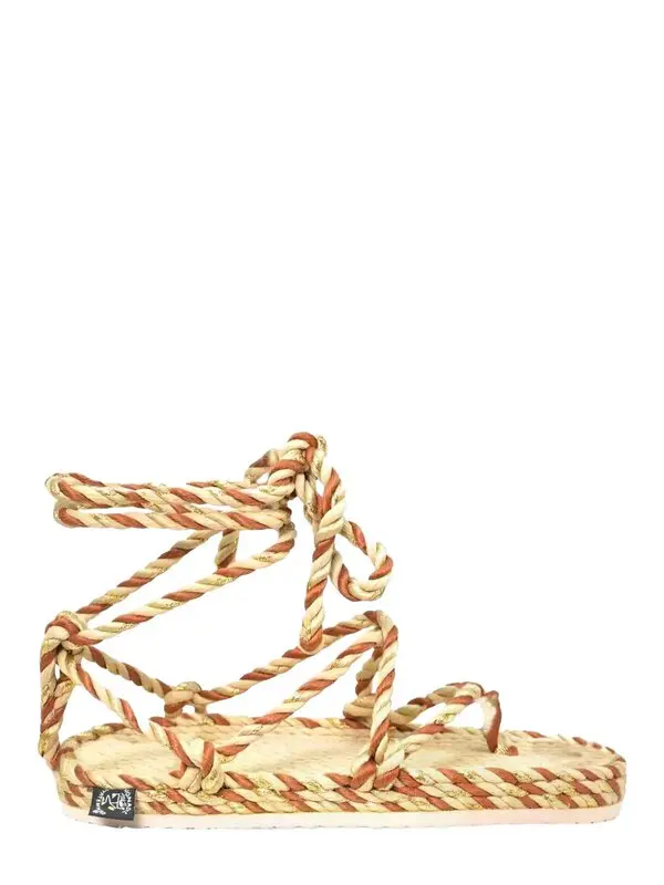 NOMADIC STATE OF MIND Rope-tie Flat Sandals - Neutrals