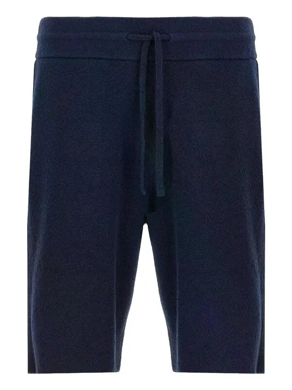 ROBERTO COLLINA Spongy Texture Drawstring Shorts - Blue