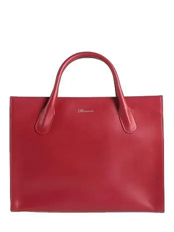 Blumarine Leather Tote Bag - Tomato Red