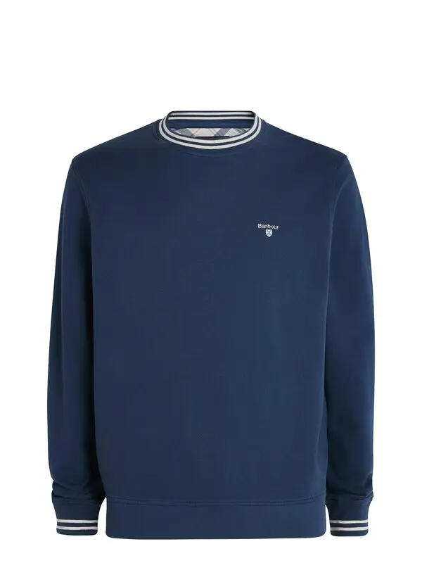 Barbour Cotton Rosford Crew-neck Sweatshirt - Navy