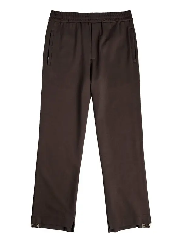 Axel Arigato Carter Knit-trimmed Jersey Sweatpants - Dark Brown