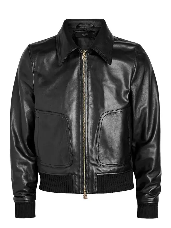 Amiri Leather Blouson Jacket - Black