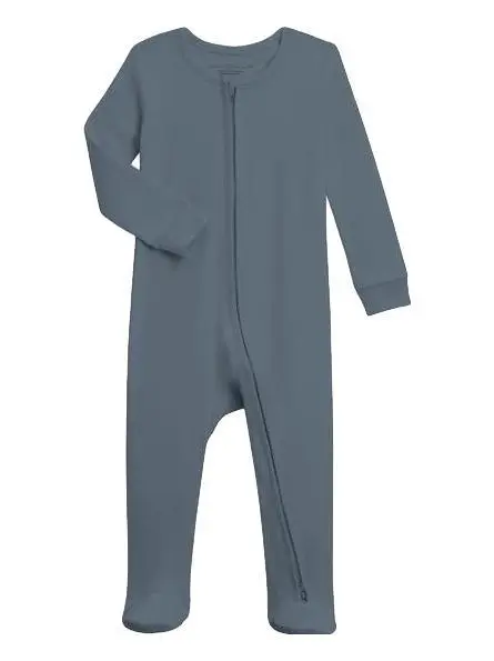 COLORED ORGANICS Organic Peyton Zipper Sleeper - Harbor