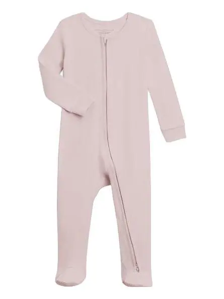 COLORED ORGANICS Organic Peyton Zipper Sleeper - Wisteria