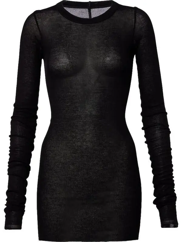 Rick Owens Ribbed-knit Top - Black