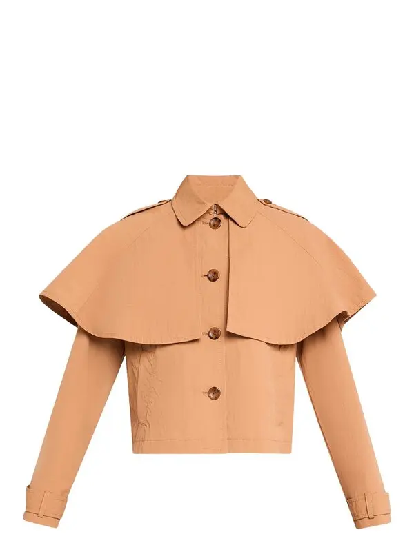 Ulla Johnson River Layered Jacket With Removable Cape - Mesa