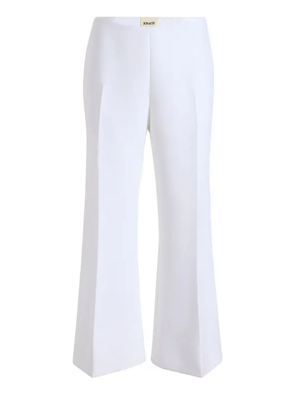 Khaite Walter Kickflare Crop Pants - Chalk